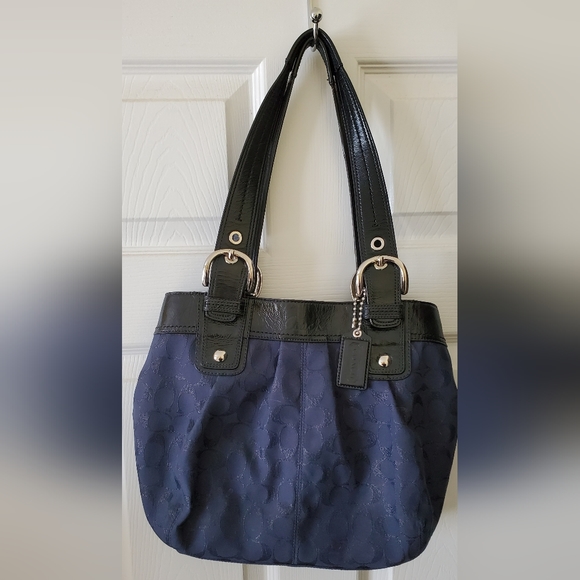 Coach | Bags | Authentic Coach Blue Purse | Poshmark